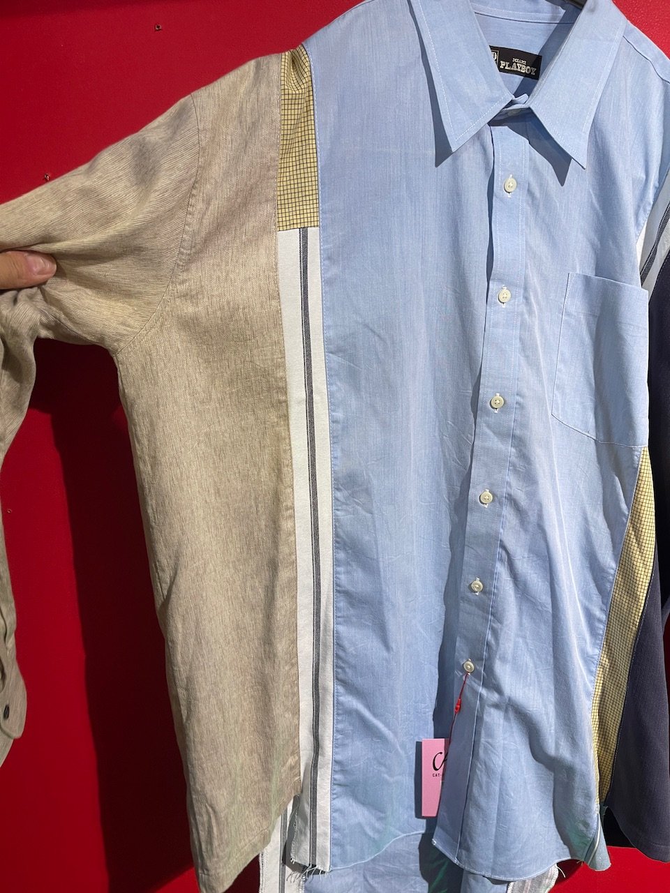 USED 古着】 リメイク ドッキング L/S シャツ ⑥ | GUGU USED 古着】 リメイク ドッキング L/S シャツ ⑥ | GUGU
