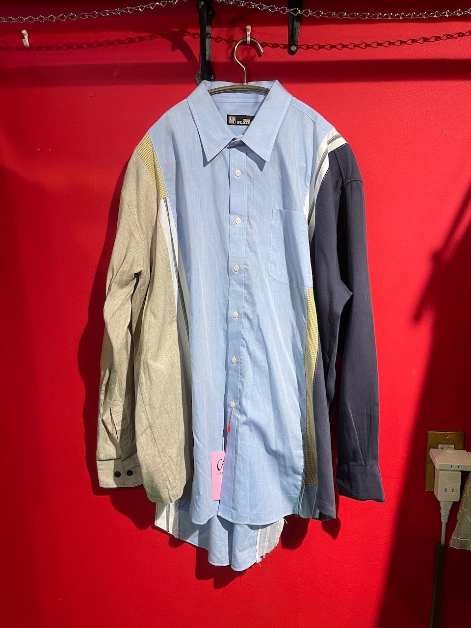 USED 古着】 リメイク ドッキング L/S シャツ ⑥ | GUGU USED 古着】 リメイク ドッキング L/S シャツ ⑥ | GUGU