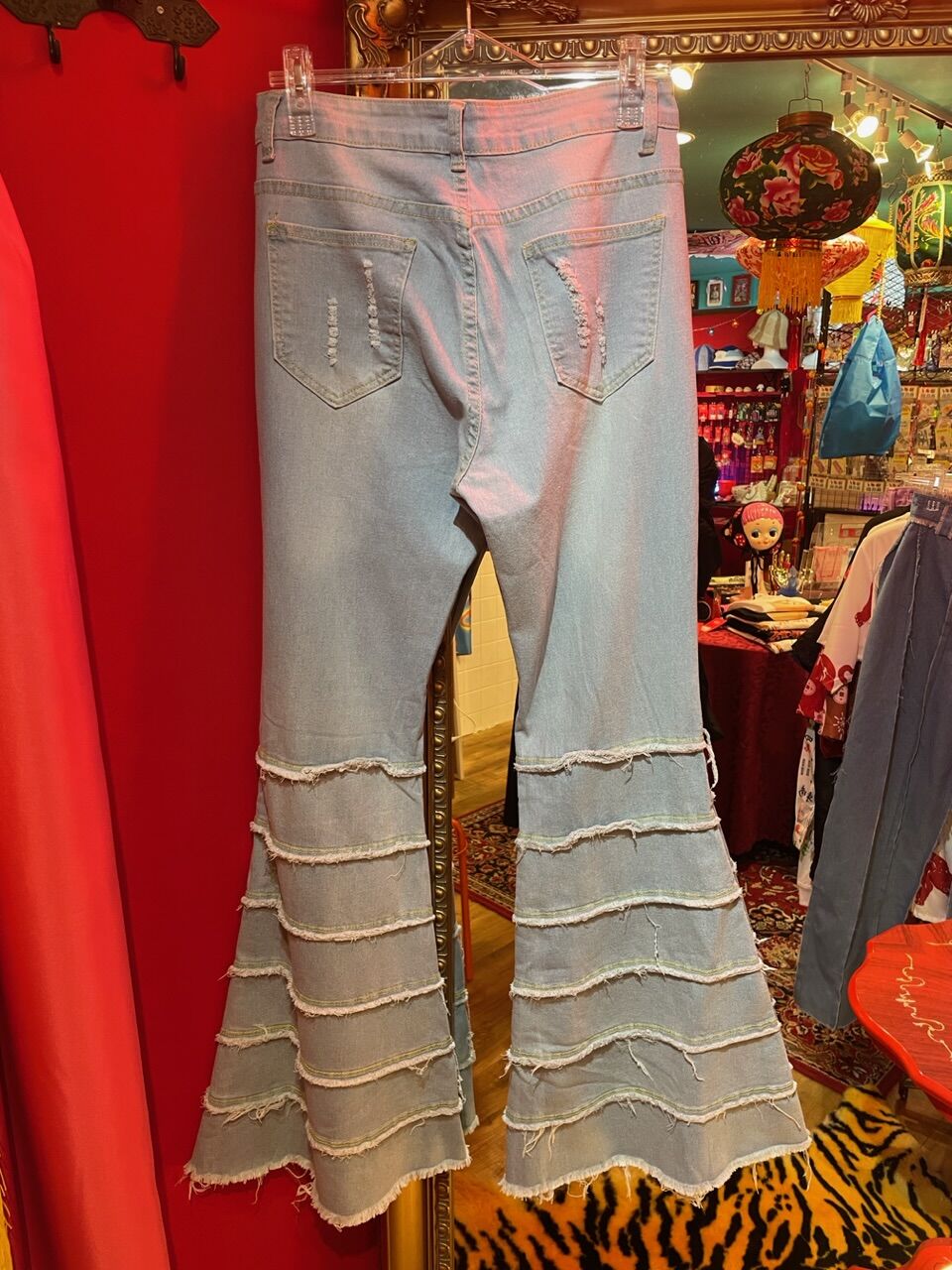 グランジ加工 フレア デニムパンツ | GUGU グランジ加工 フレア デニムパンツ | GUGU