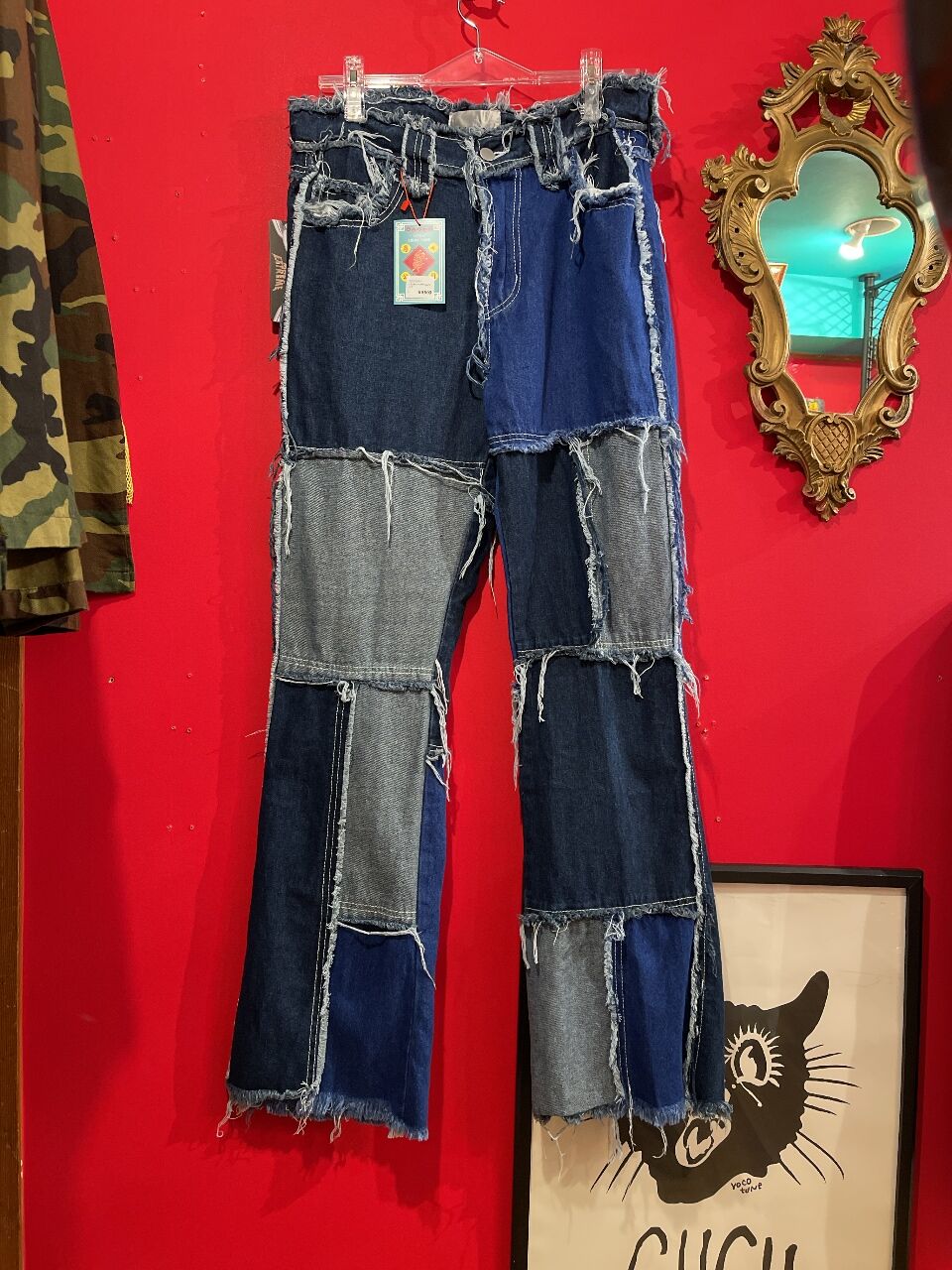 JUNK STORE やりきれない パッチワークデニムパンツ 95 JUNK STORE やりきれない パッチワークデニムパンツ 95