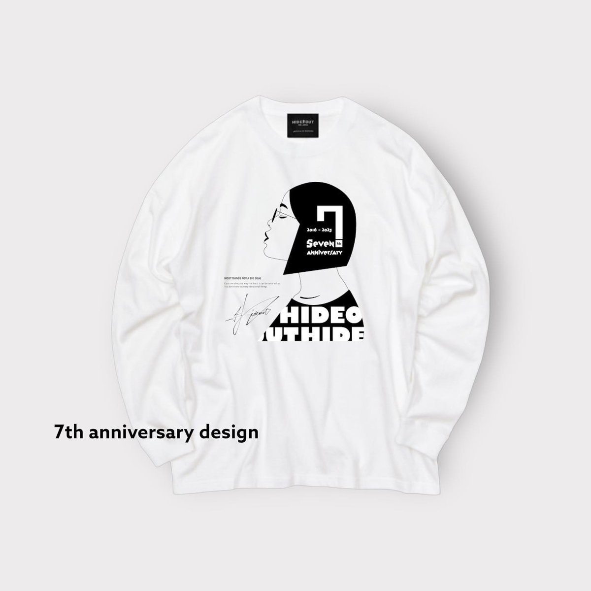 「7th DESIGN」 BIG LONG SLEEVE T-SHIRTS / WHITE×G...