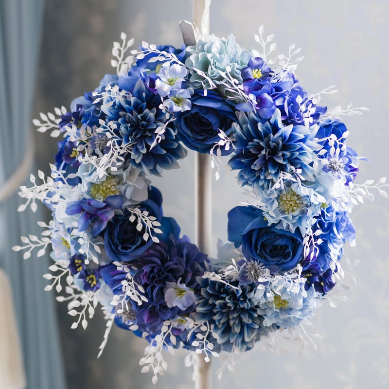 クリスマスの夜に咲く雪の華リース(30cm) | 【公式】Michika クリスマスの夜に咲く雪の華リース(30cm) | 【公式】Michika