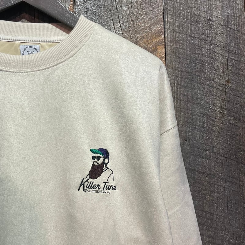 全3色】ポンチスウェードヒゲ刺繍スウェット (A柄) Q24-404 全3色】ポンチスウェードヒゲ刺繍スウェット (A柄) Q24-404