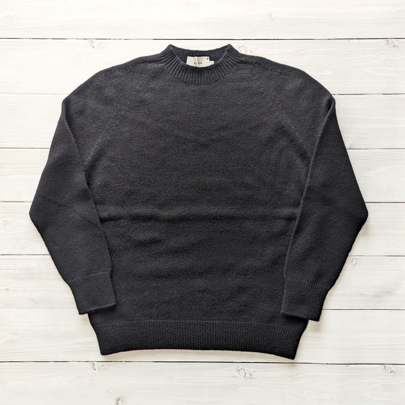 Unisex 》RINEN / 2/15ウール天竺編み プルオーバー ( クロ ) | K Unisex 》RINEN / 2/15ウール天竺編み プルオーバー ( クロ ) | K