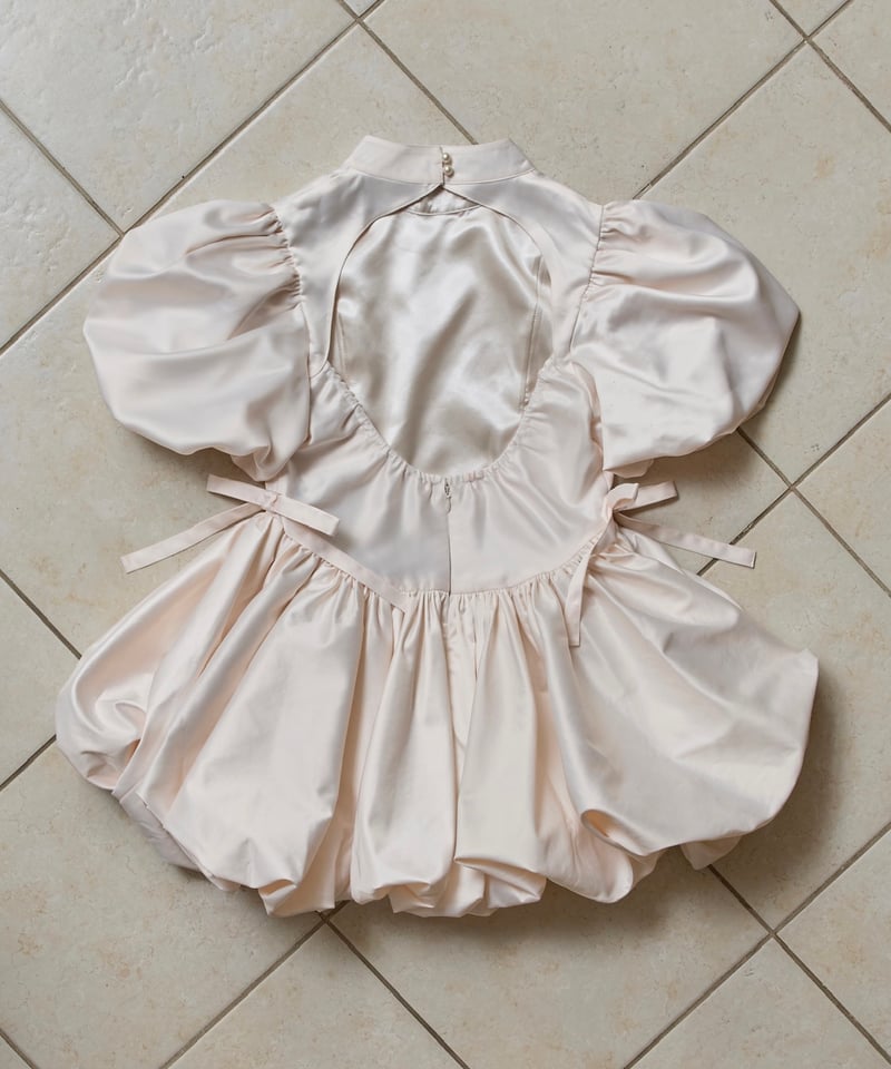 satin balloon peplum mini one-piece | Treat ürself satin balloon peplum mini one-piece | Treat ürself