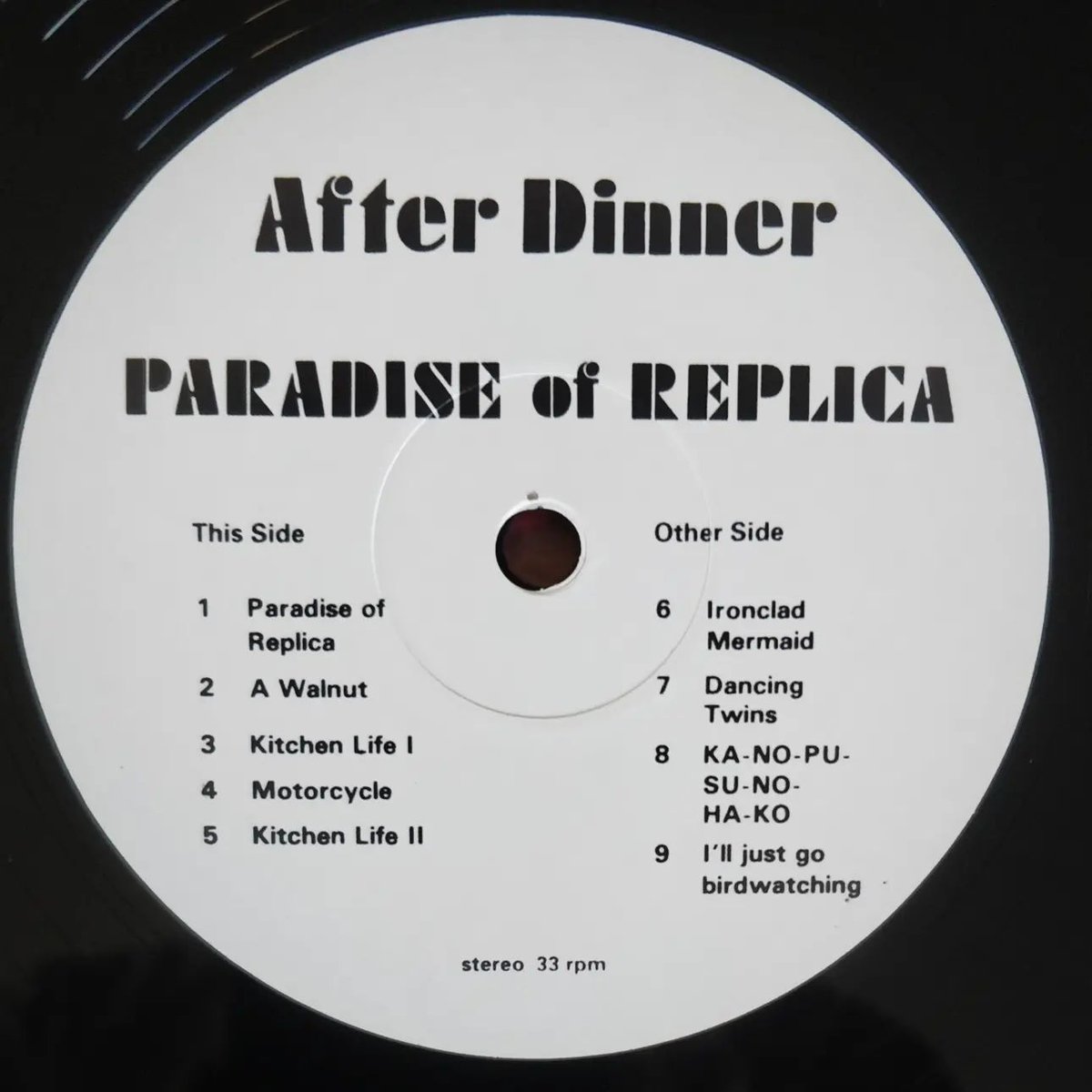 After Dinner - Paradise of Replica (LP/2022) 【R...