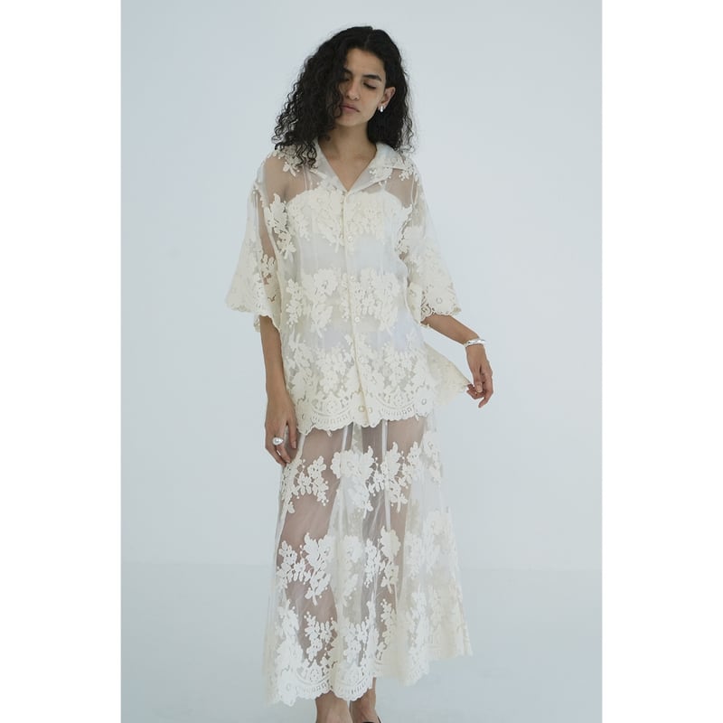 CLANE クラネ “SHEER FLOWER LACE SHIRTS” シアーフラワーレース CLANE クラネ “SHEER FLOWER LACE SHIRTS” シアーフラワーレース