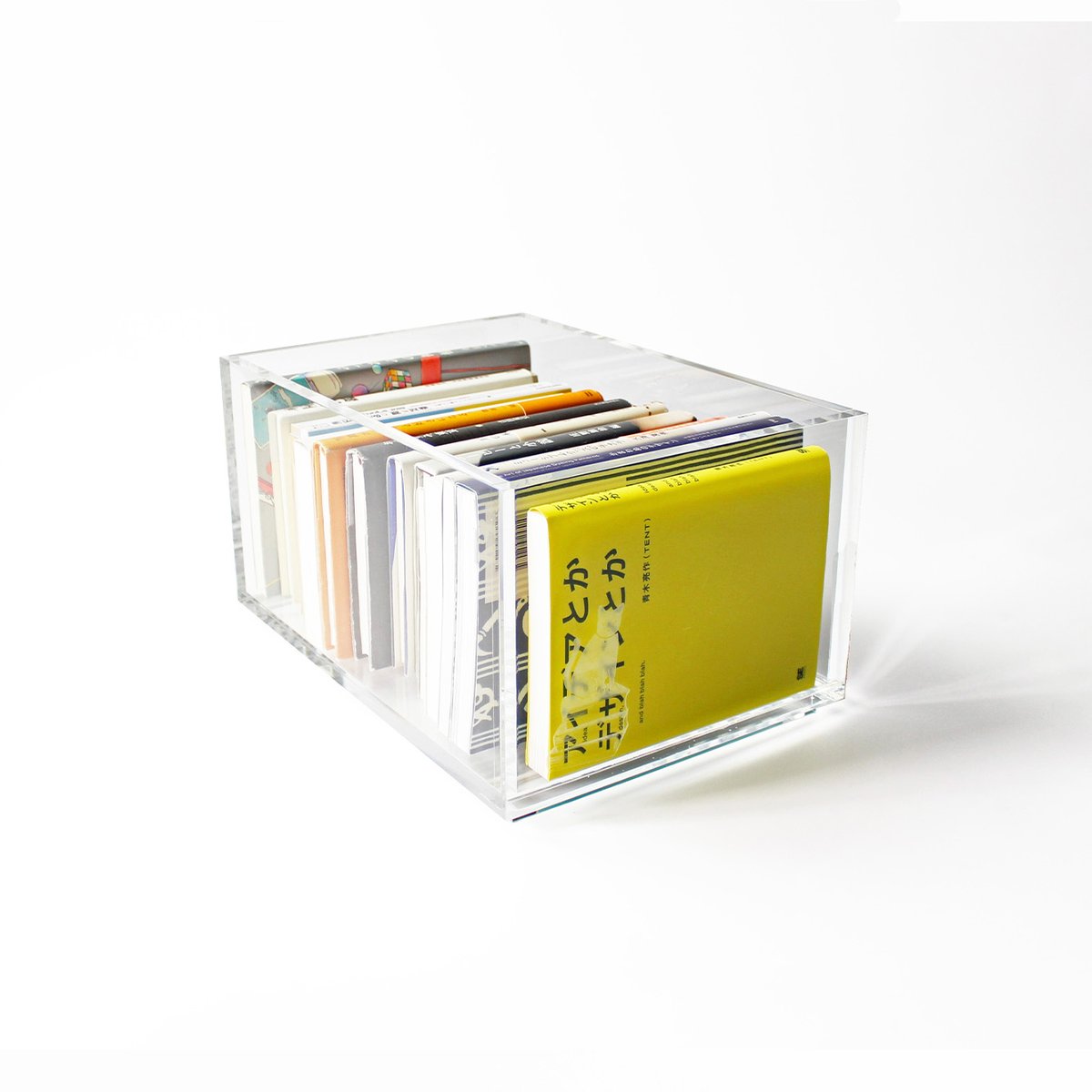 BOOK CONTAINER HALF ACRYLIC/ ACRYLIC GLASS COLO...