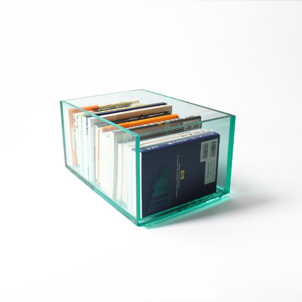 BOOK CONTAINER HALF ACRYLIC/ ACRYLIC GLASS COLO...