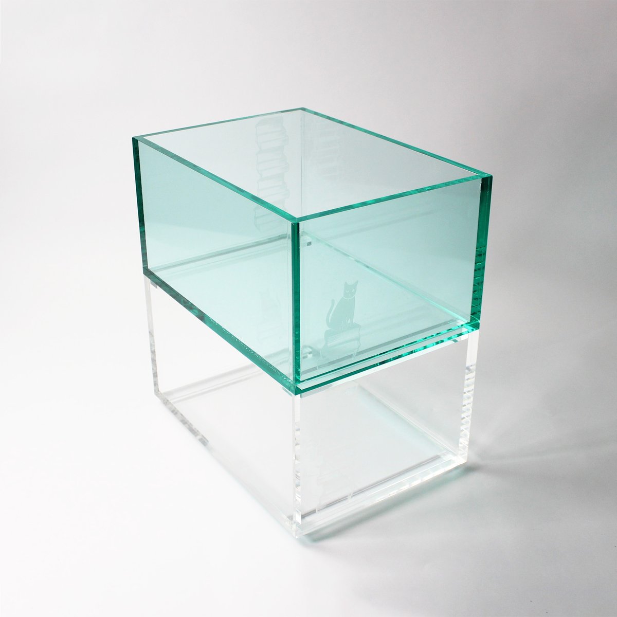 BOOK CONTAINER HALF ACRYLIC/ ACRYLIC GLASS COLO...