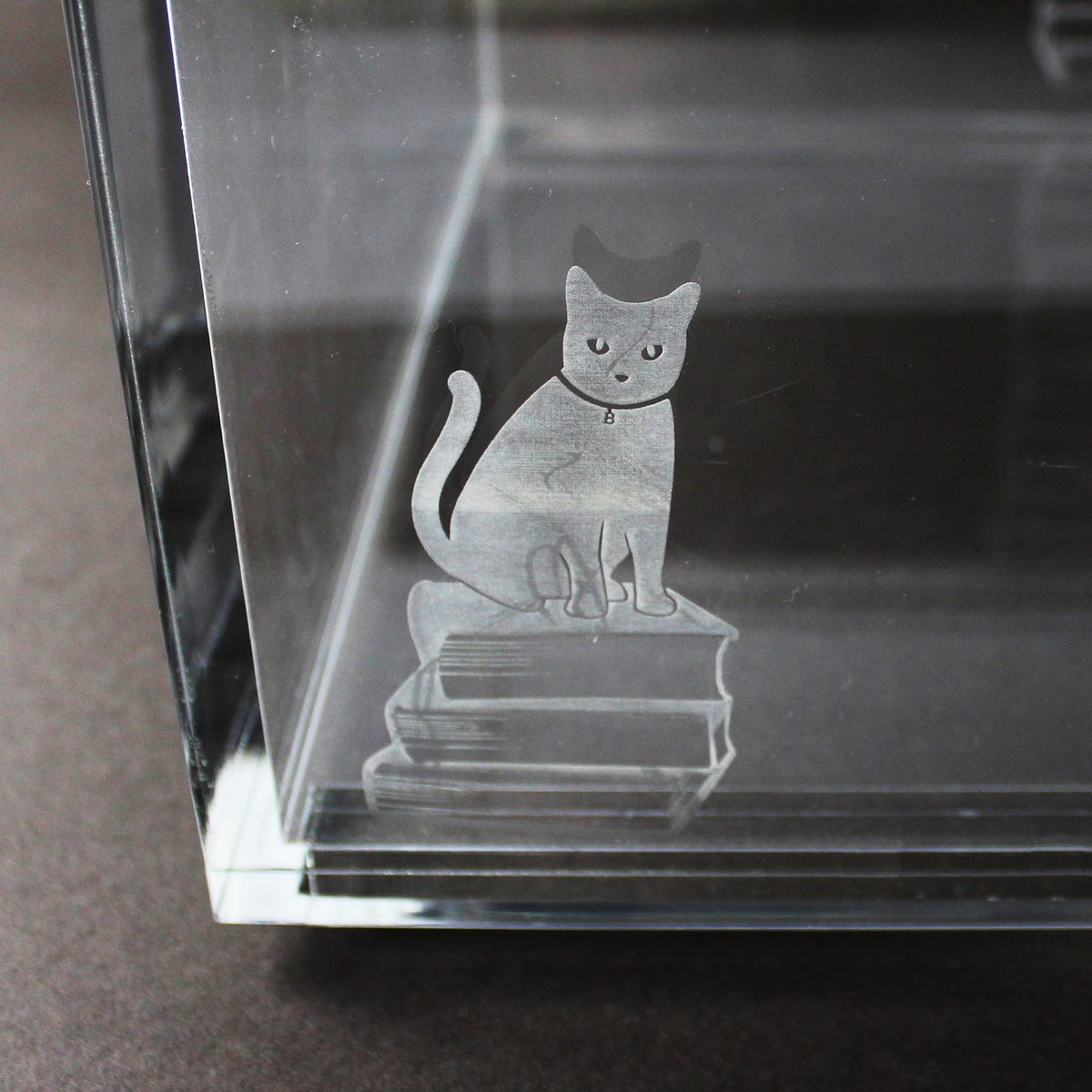 BOOK CONTAINER HALF ACRYLIC/ ACRYLIC GLASS COLO...