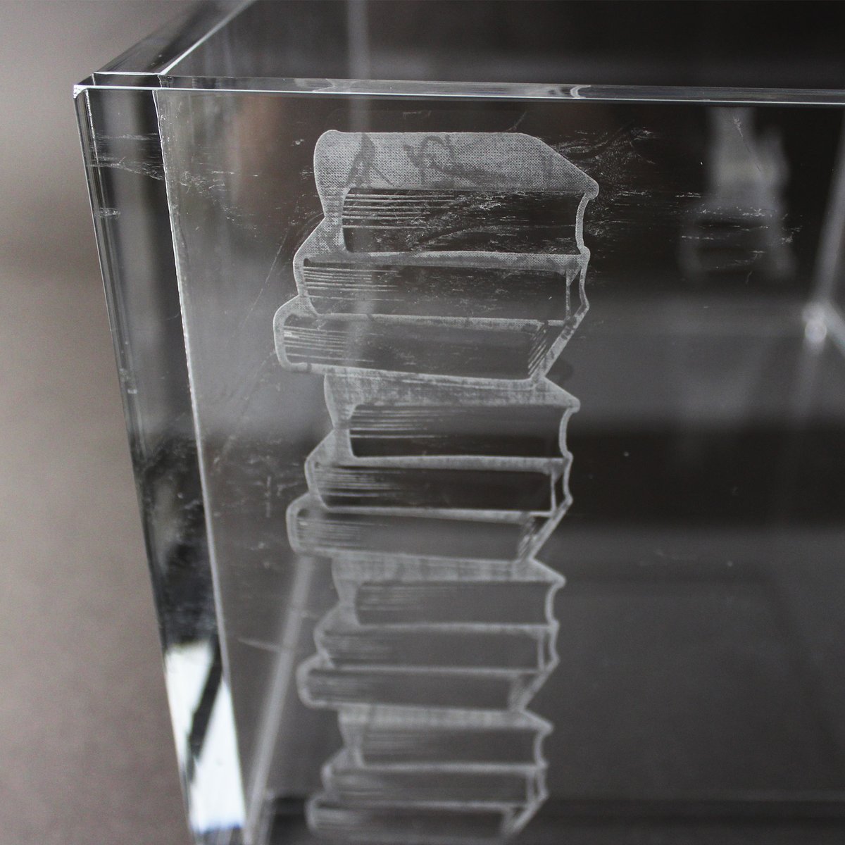 BOOK CONTAINER HALF ACRYLIC/ ACRYLIC GLASS COLO...