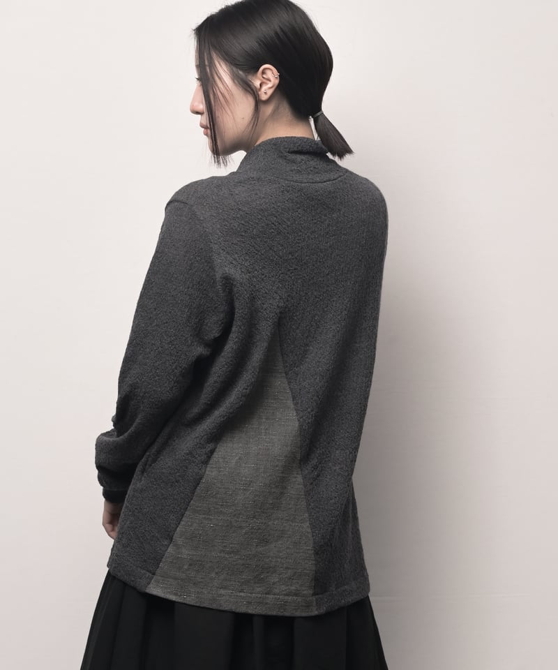 三角 墨染 切替セーター | I R O F U S I online shop 三角 墨染 切替セーター | I R O F U S I online shop