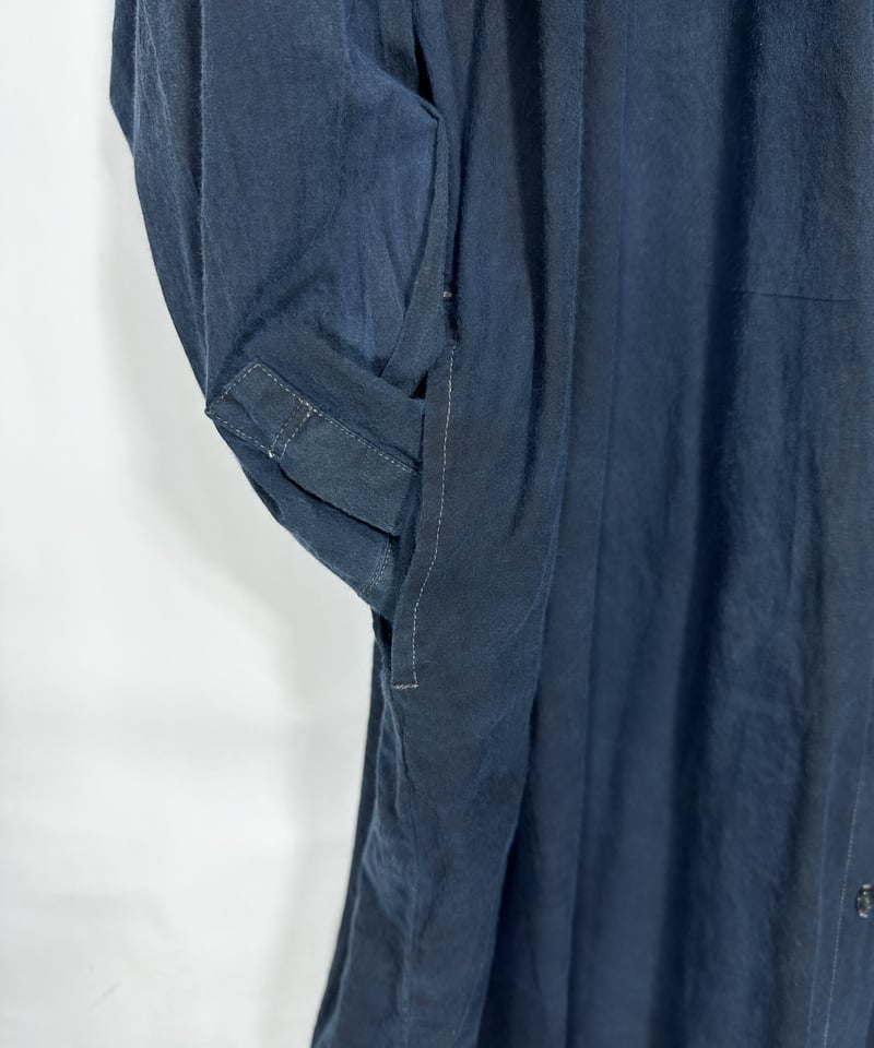 藍墨コットンロングドロップシャツ | I R O F U S I online shop 藍墨コットンロングドロップシャツ | I R O F U S I online shop