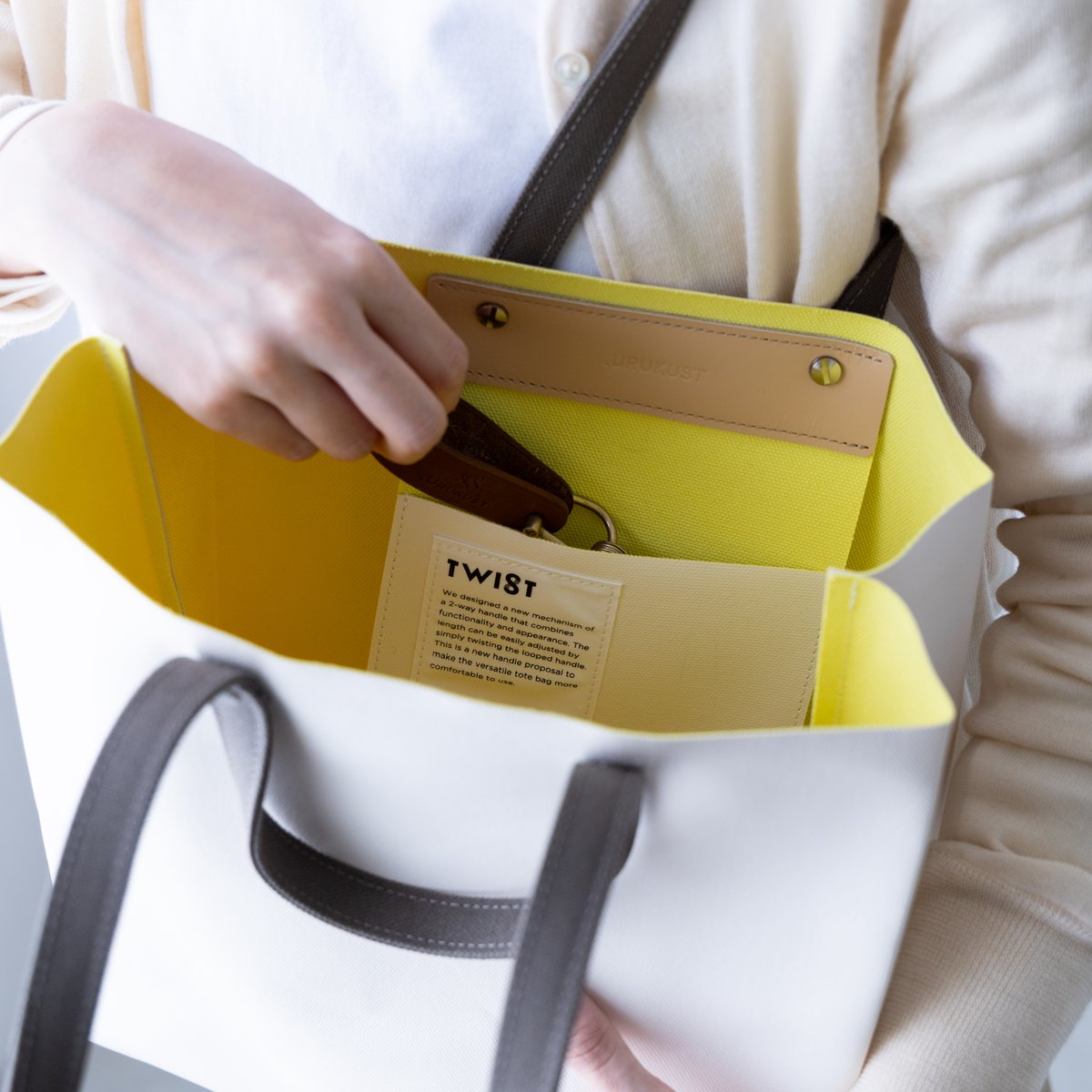 TWIST-SHOPPER Small #GRAY × MARINE BLUE | .URUKUST