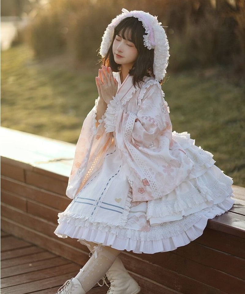 with PUJI / 和風アリス 小春日和op ロリィタドレス ワンピース with PUJI / 和風アリス 小春日和op ロリィタドレス ワンピース