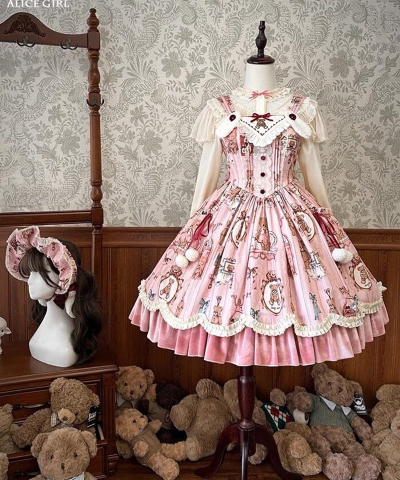 Alice Girl / ベアドールウォール ロリィタ JSK、OP、長袖 Alice Girl / ベアドールウォール ロリィタ JSK、OP、長袖