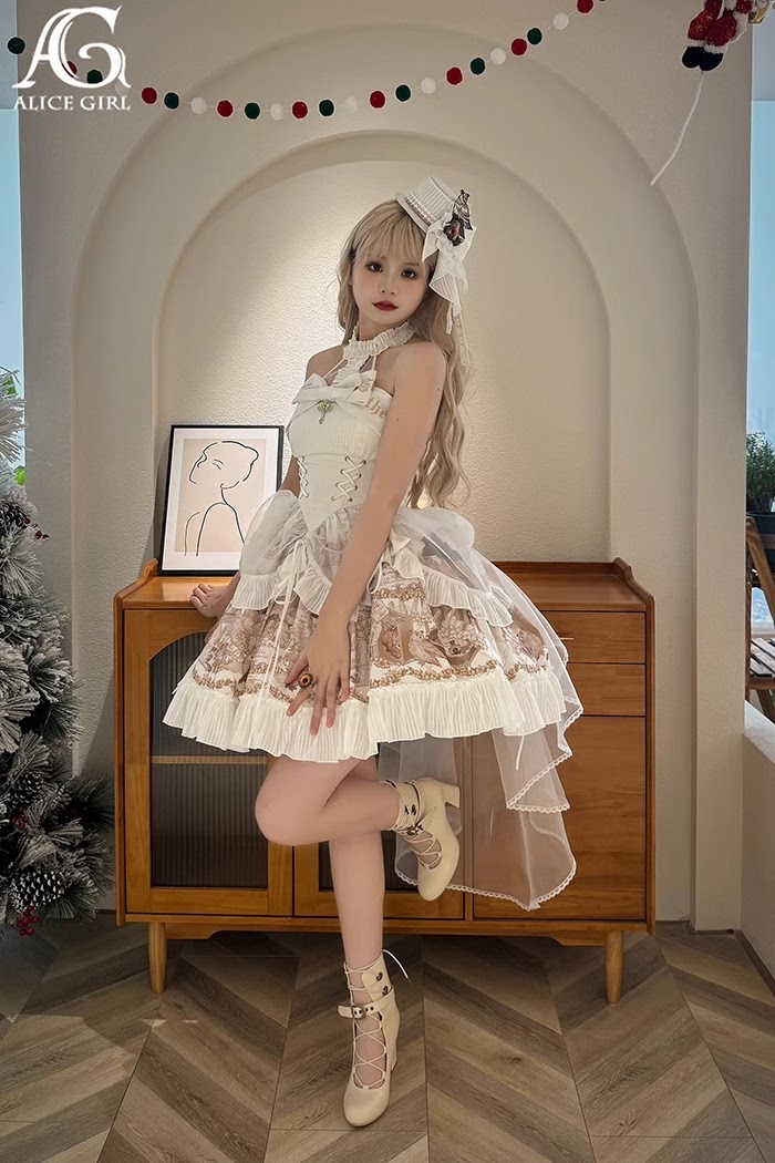 Alice Girl / Mystery Doll ロリィタ ホルターネック ワンピース[ Alice Girl / Mystery Doll ロリィタ ホルターネック ワンピース[