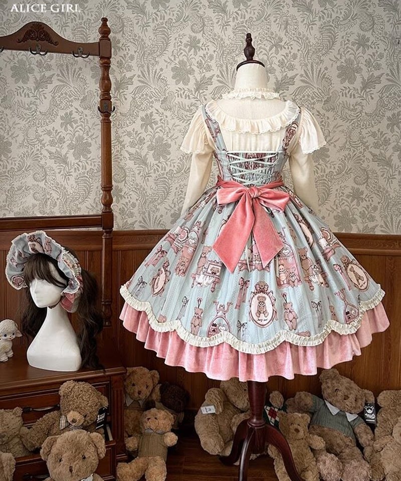 Alice Girl / ベアドールウォール ロリィタ JSK、OP、長袖 Alice Girl / ベアドールウォール ロリィタ JSK、OP、長袖