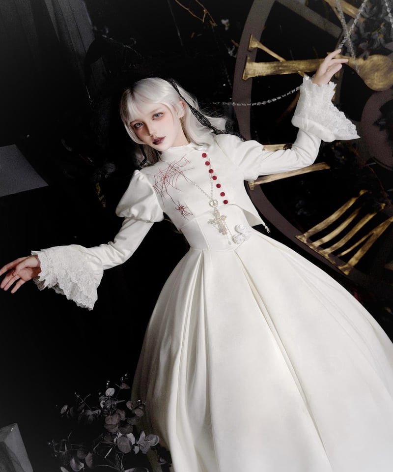with PUJI / 奇夜の詩 ゴシック&ロリィタドレス コルセットJSK+ with PUJI / 奇夜の詩 ゴシック&ロリィタドレス コルセットJSK+