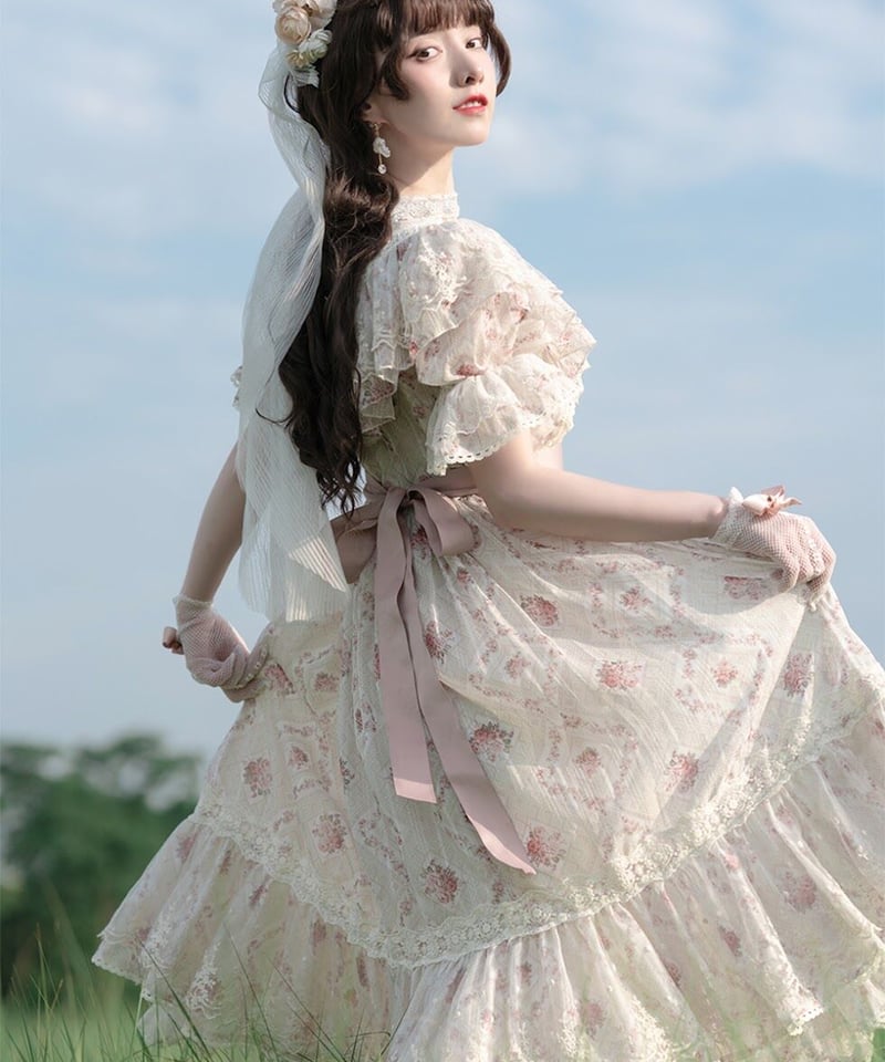 Miss Point 木香薔薇 1.0 レース/花柄 ロング ロリィタドレス Miss Point 木香薔薇 1.0 レース/花柄 ロング ロリィタドレス