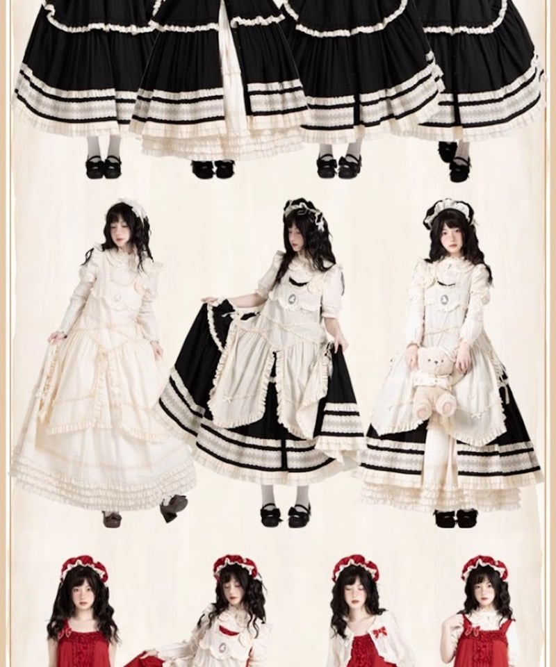 with PUJI Letter and Poetry / 莉々子 ロリィタドレス ロングJ with PUJI Letter and Poetry / 莉々子 ロリィタドレス ロングJ