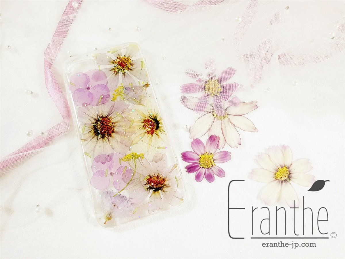 コスモス」 押し花 ドライフラワー スマホケース | Eranthe コスモス」 押し花 ドライフラワー スマホケース | Eranthe