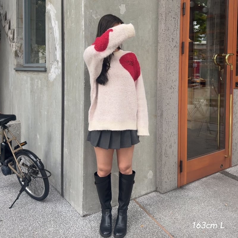 heart logo knit | kaoyorinakami heart logo knit | kaoyorinakami