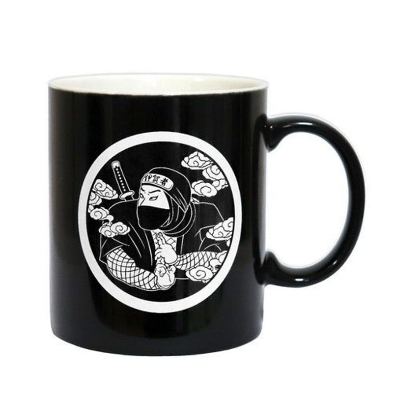 家紋忍者マグカップ/KAMON NINJA Mug(BLACK) | 伊賀の京丸屋 家紋忍者マグカップ/KAMON NINJA Mug(BLACK) | 伊賀の京丸屋