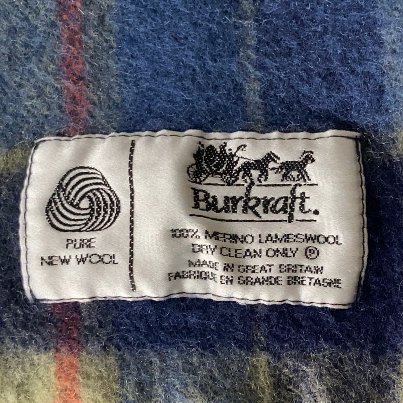 Burkraft バークラフト 旧タグ イギリス製 100%ウール Burkraft バークラフト 旧タグ イギリス製 100%ウール