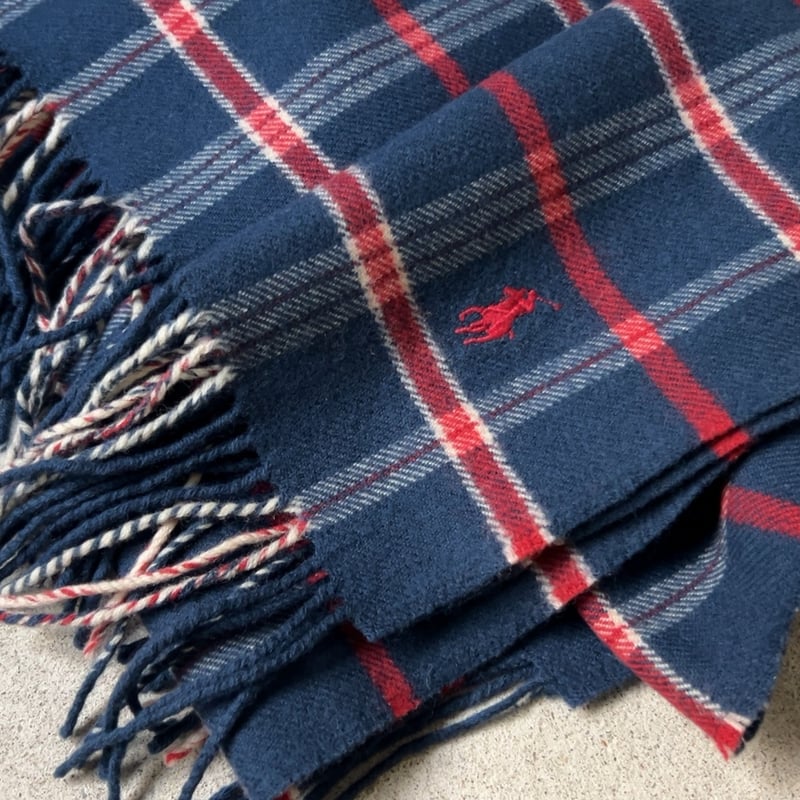 RALPH LAUREN ラルフローレン チェック柄 大判ストール ウール RALPH LAUREN ラルフローレン チェック柄 大判ストール ウール