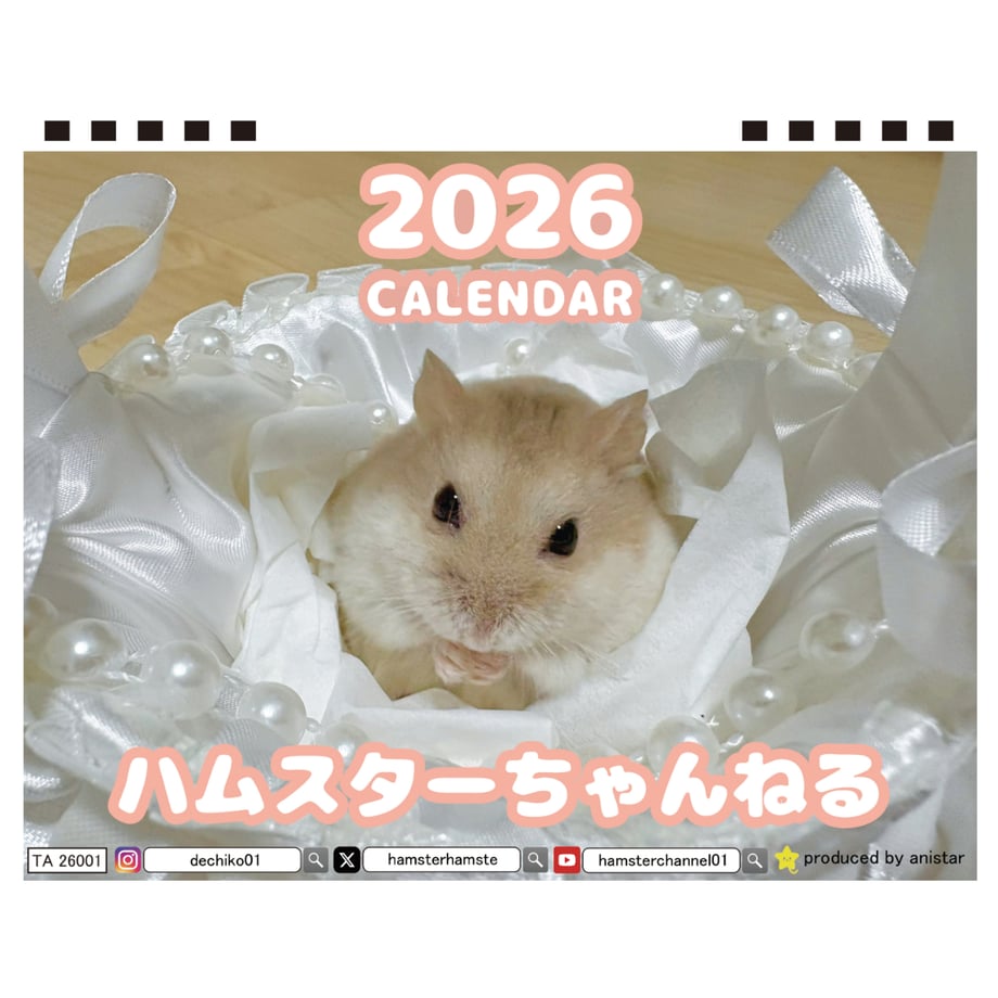 【予約販売】 ハムスターちゃんねる 2026年 卓上カレンダー TA26284 | ANISTAR