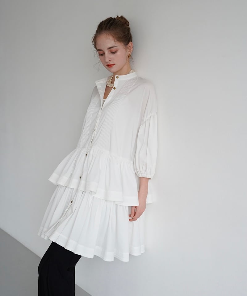 frill shirt one-piece | Acka.| エーシーケーエー|公式 frill shirt one-piece | Acka.| エーシーケーエー|公式