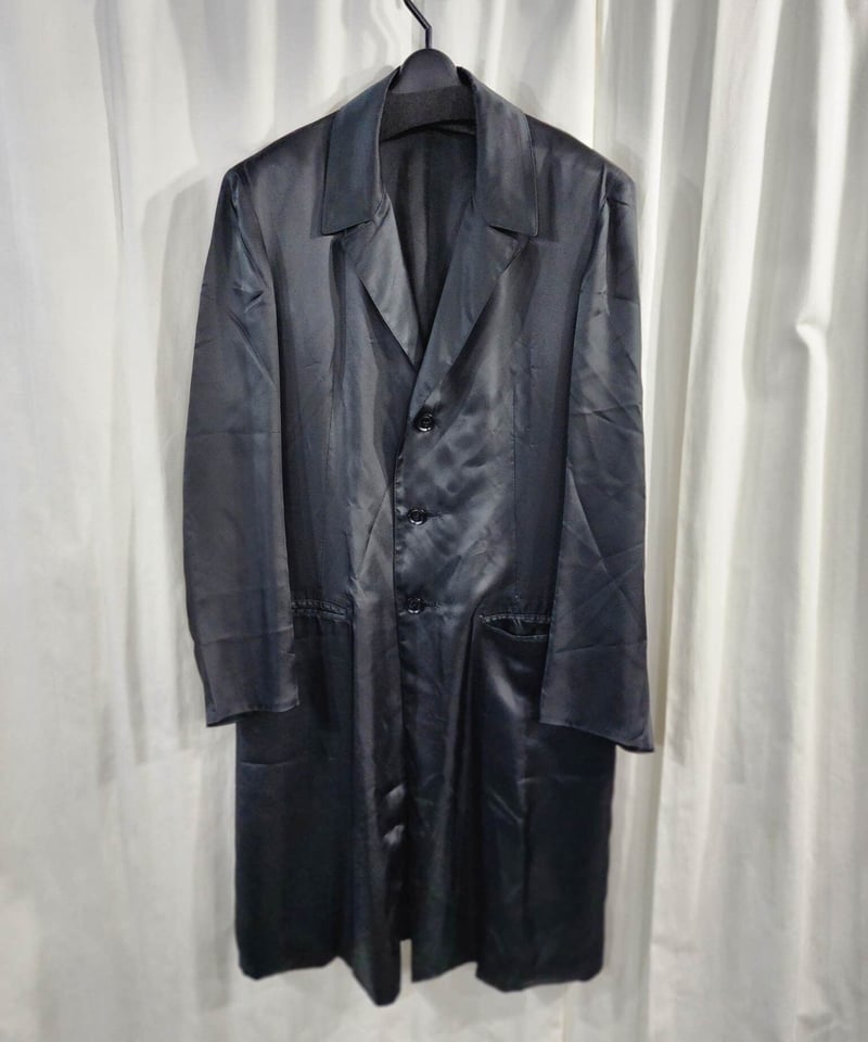 2016aw yohjiyamamoto pour homme 黒 ロゴ入りスタッフコート ( 2016aw yohjiyamamoto pour homme 黒 ロゴ入りスタッフコート (