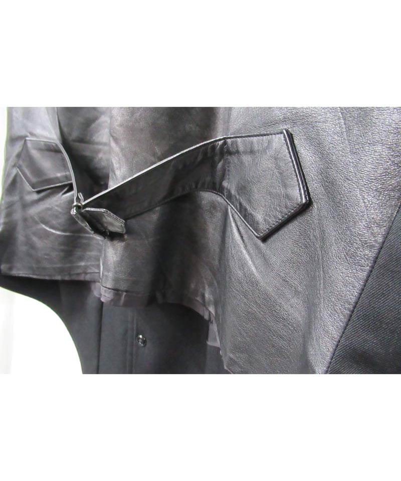 19ss yohji yamamoto pour homme バックレザー切り替えデザイン 19ss yohji yamamoto pour homme バックレザー切り替えデザイン