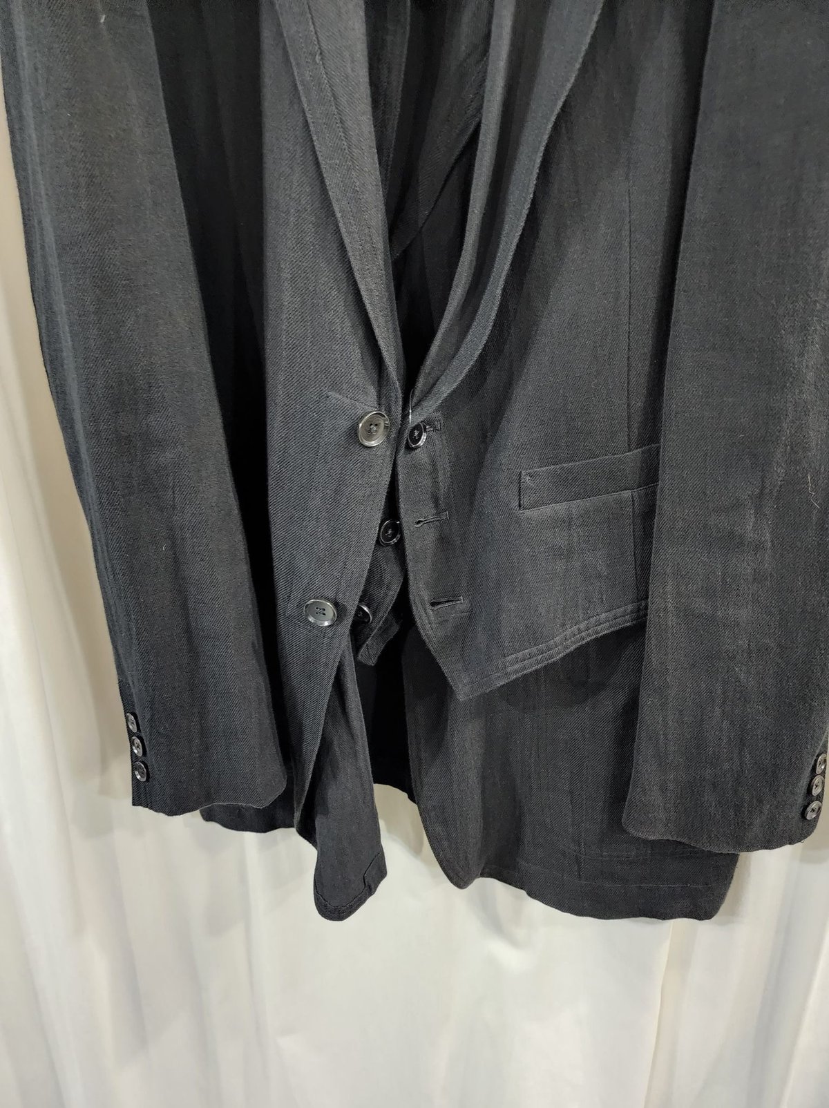 02ss yohji yamamoto pour homme 黒 レイヤードデザイン 02ss yohji yamamoto pour homme 黒 レイヤードデザイン