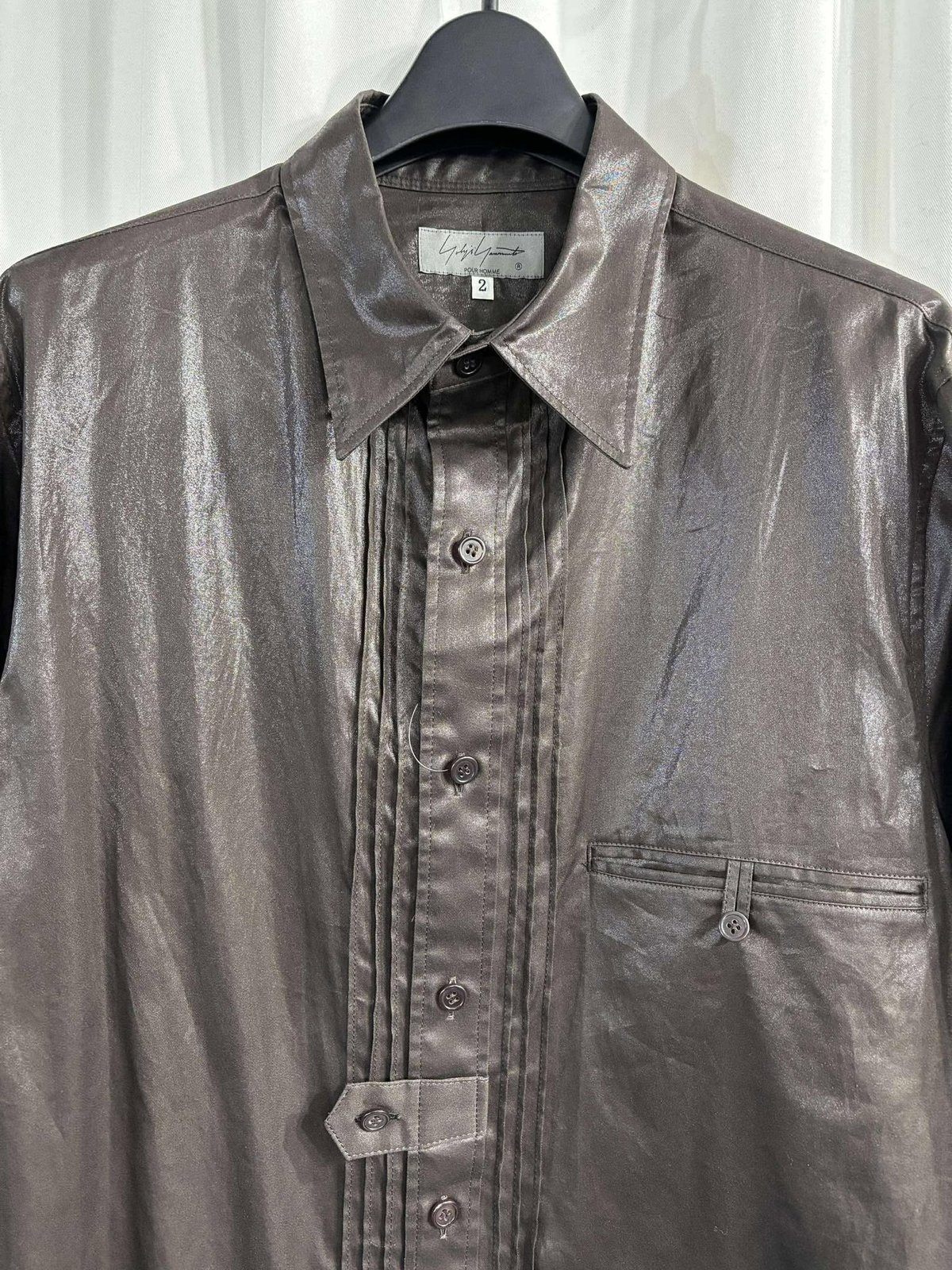 2022AW yohji yamamoto pour homme サテンカレンダーピンタックブ 2022AW yohji yamamoto pour homme サテンカレンダーピンタックブ