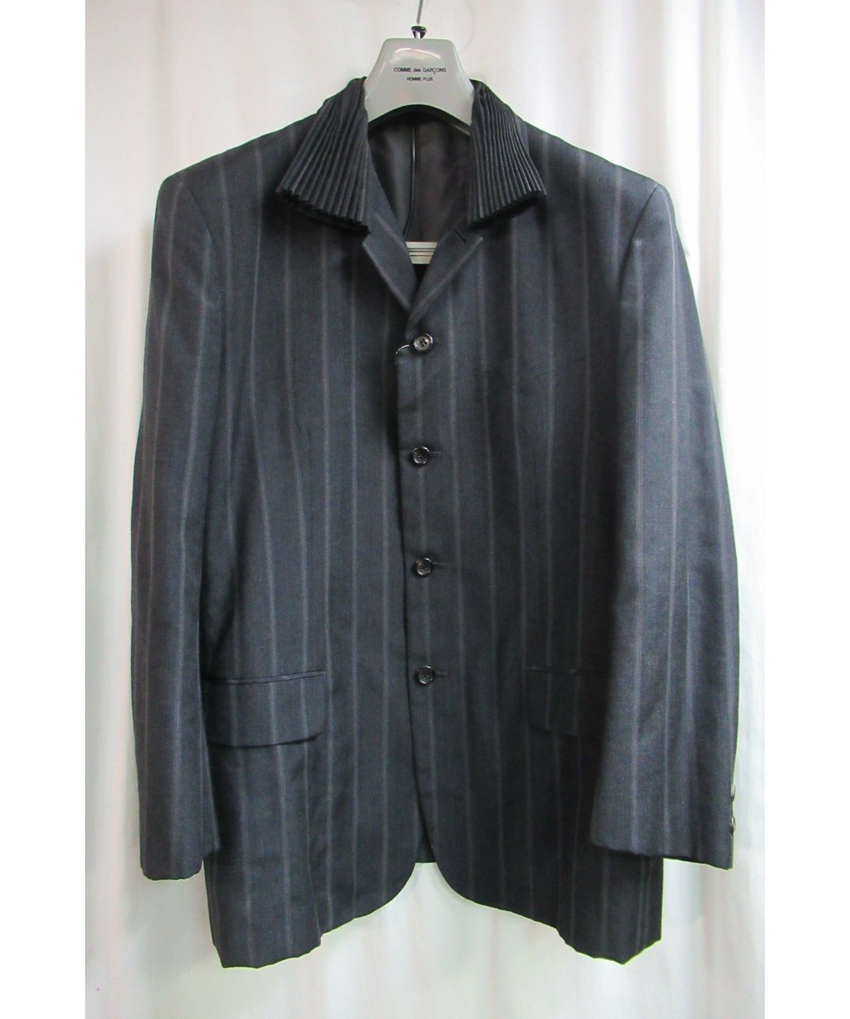 レア 80's COMME des GARCONS HOMME PLUS プリーツ襟デザインセ レア 80's COMME des GARCONS HOMME PLUS プリーツ襟デザインセ