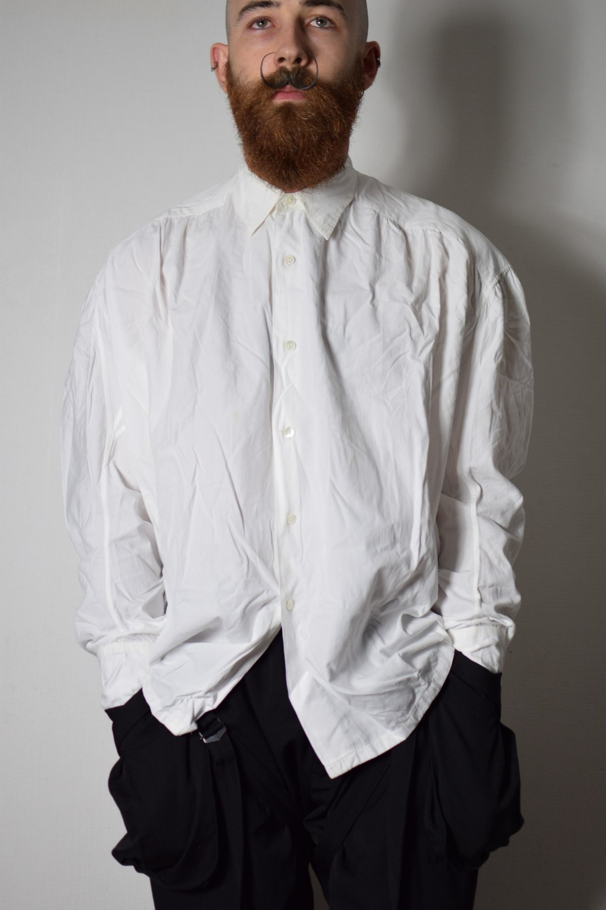 Yohji Yamamoto 90s Curved Sleeve Shirt | Karasu Yohji Yamamoto 90s Curved Sleeve Shirt | Karasu