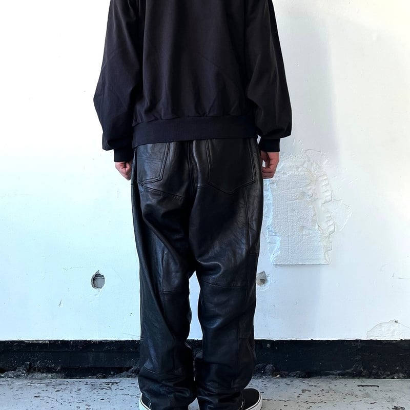 OLDPARK DOUBLE KNEE LEATHER PANTS - sizeM / OP- OLDPARK DOUBLE KNEE LEATHER PANTS - sizeM / OP-