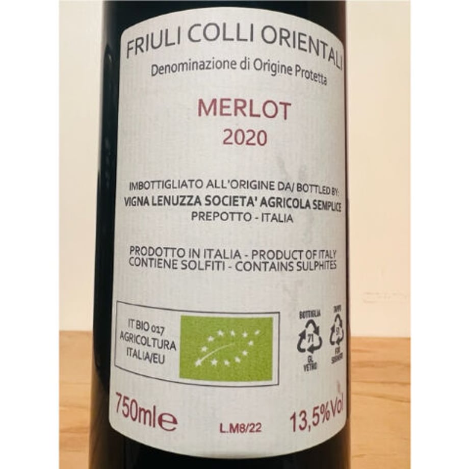 🍷ナチュラルワイン(赤)🍷LENUZZA / Merlot 2020 (イタリア) | 万珍酒...