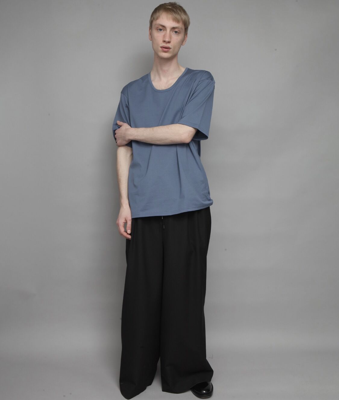 COTTON U-NECK T/BLUE | ato onlinestore