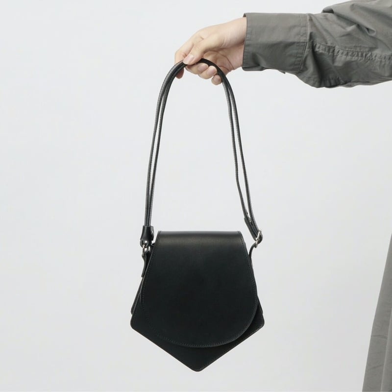leather shoulder penta black | 酢橘堂 leather shoulder penta black | 酢橘堂