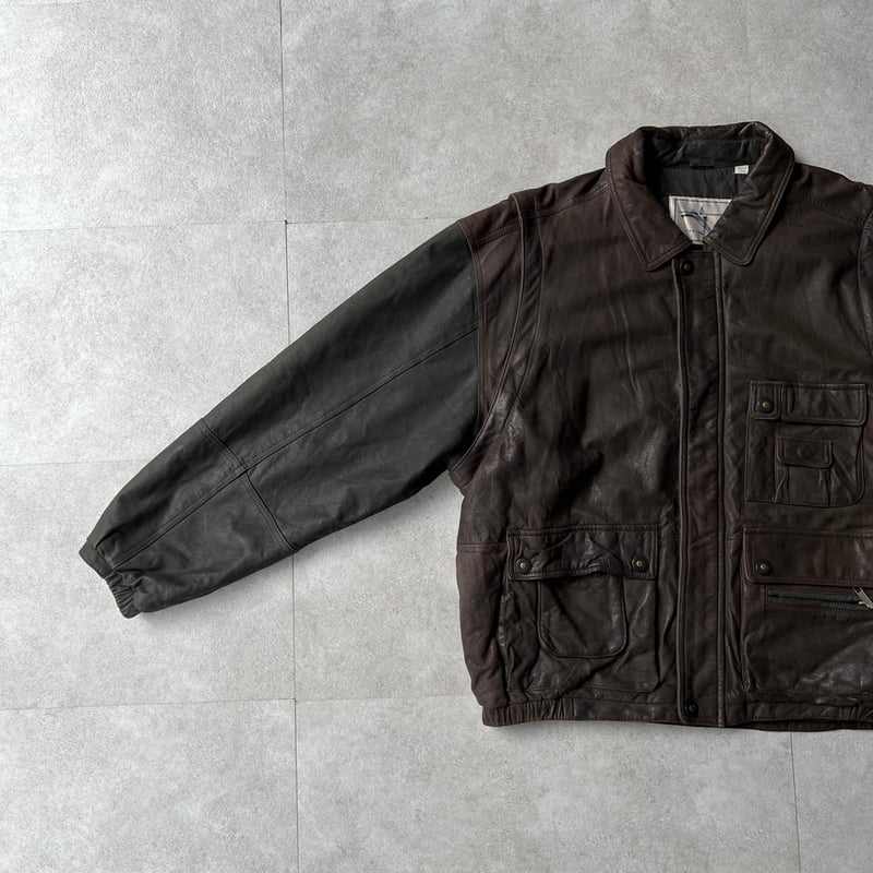 90s Towne from London Fog 2way leather jacket | 90s Towne from London Fog 2way leather jacket |