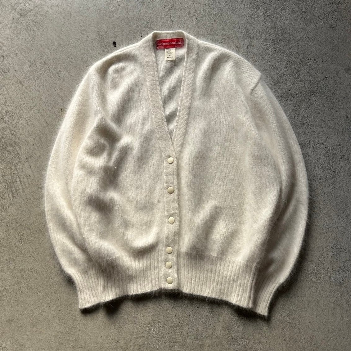 alain manoukian angora knit cardigan | sui & shara