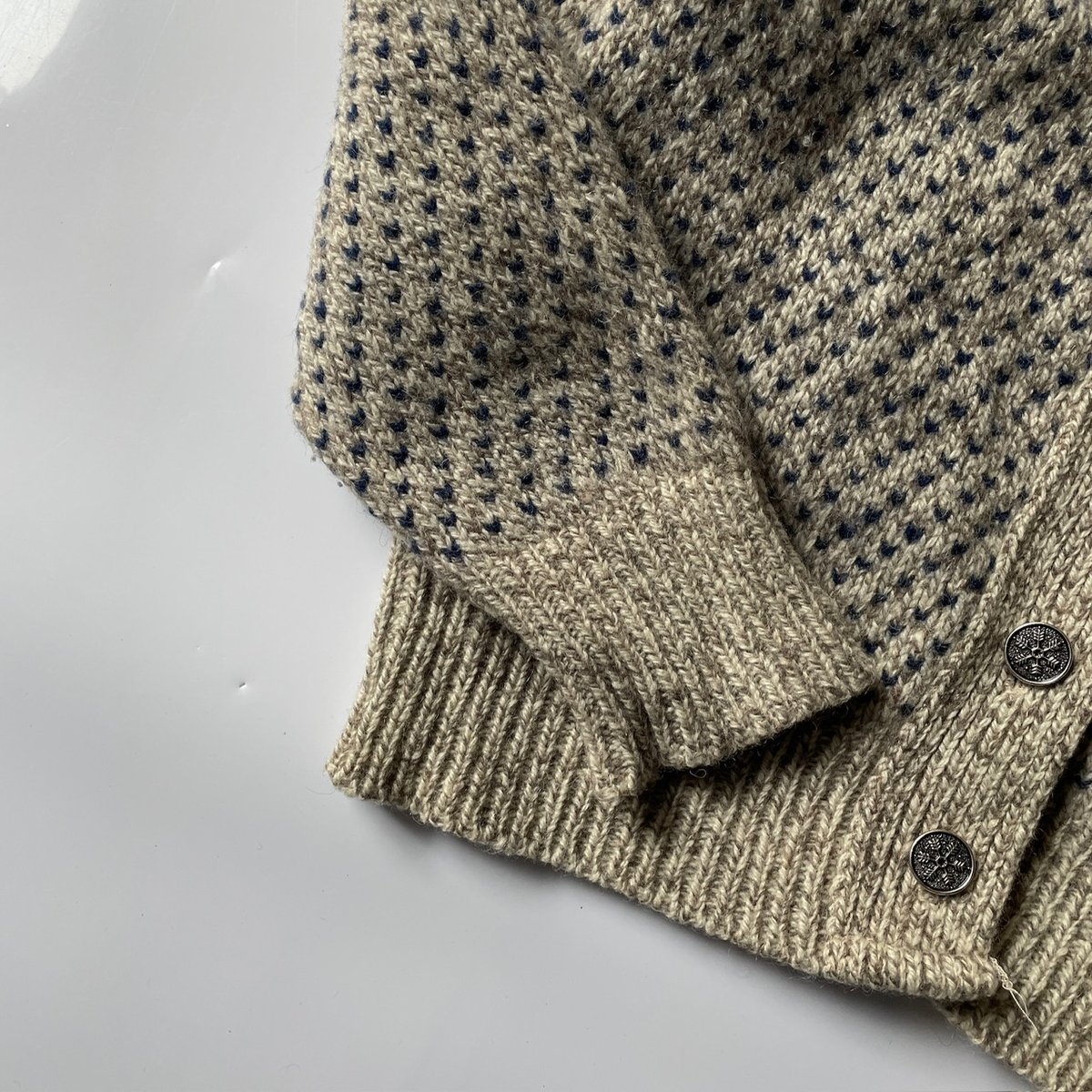 ~80s L.L.Bean birds eye knit cardigan | sui & s...