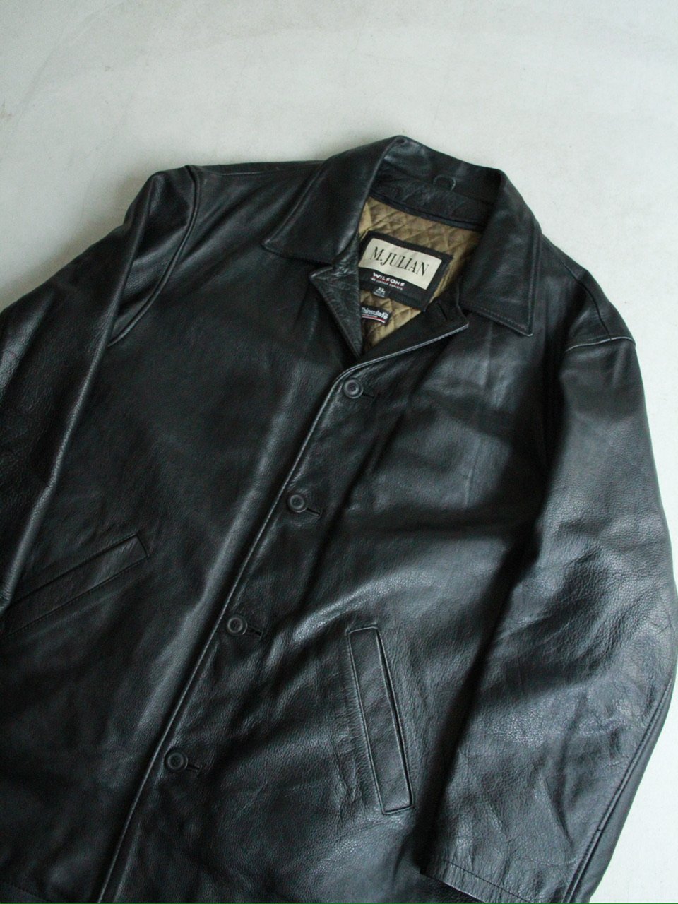 90s~ M.julian leather car coat/detachable quilt 90s~ M.julian leather car coat/detachable quilt