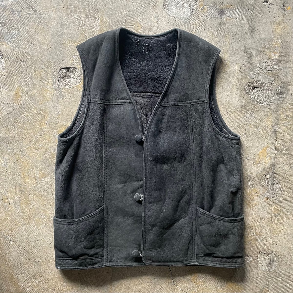 suede leather boa vest | sui & shara