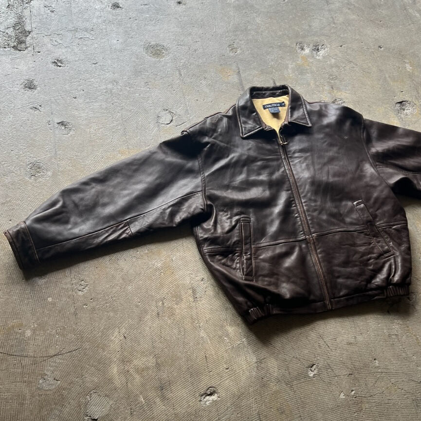 90s “nautica” leather jacket | sui & shara 90s “nautica” leather jacket | sui & shara