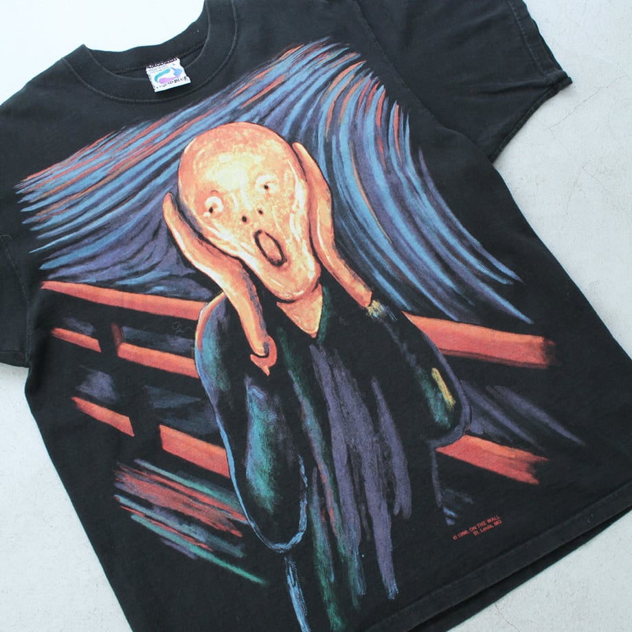 90s Edvard Munch "The scream" art print T-shirt...